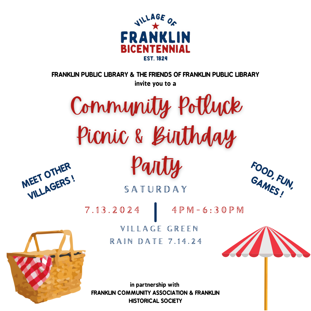 Community Potluck Picnic & Birthday Party — Franklin Public Library