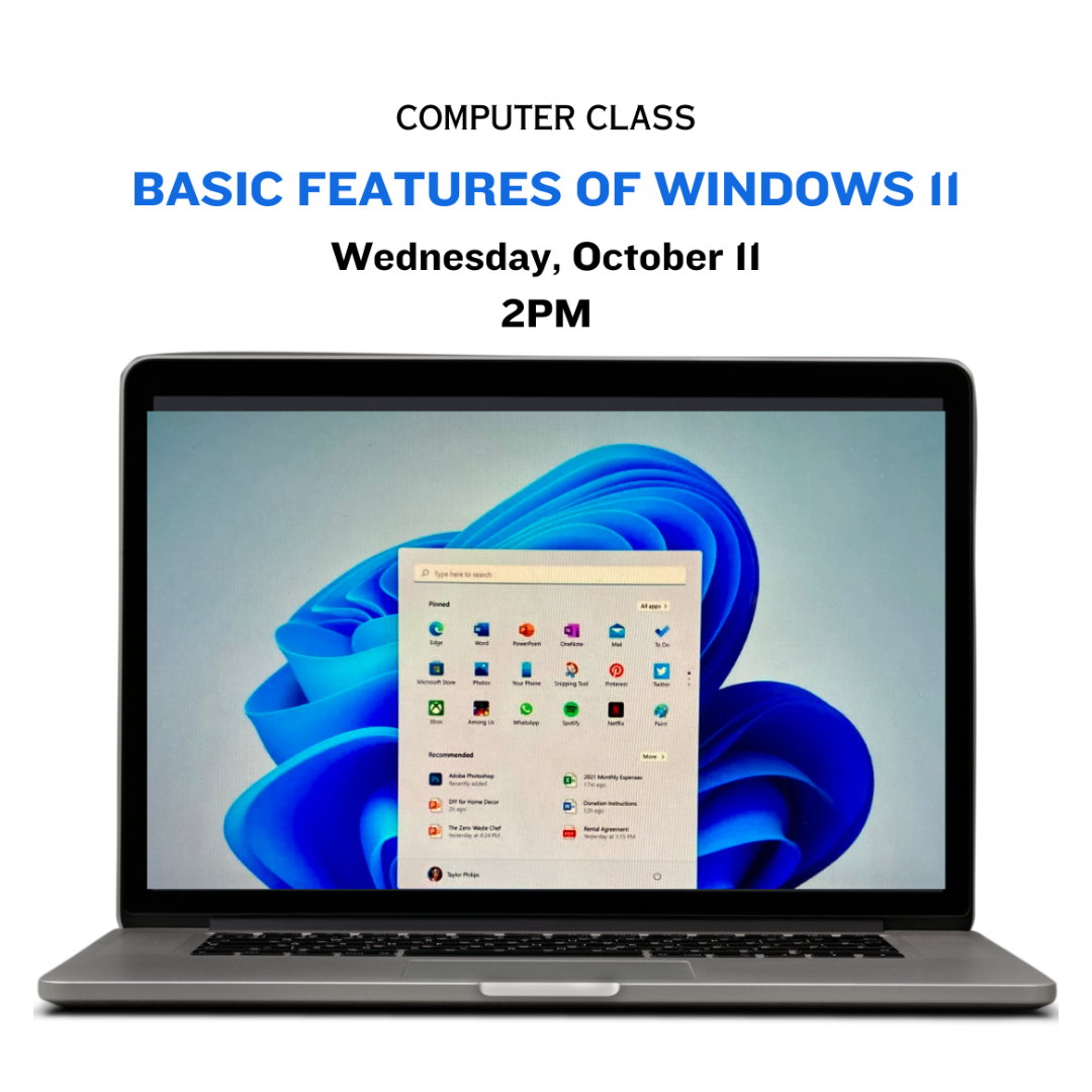 Computer Class: Basic Features of Windows 11 — Franklin Public Library